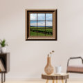 Faux Window View Fake Vineyard Scene Tranquil Poster | Zazzle