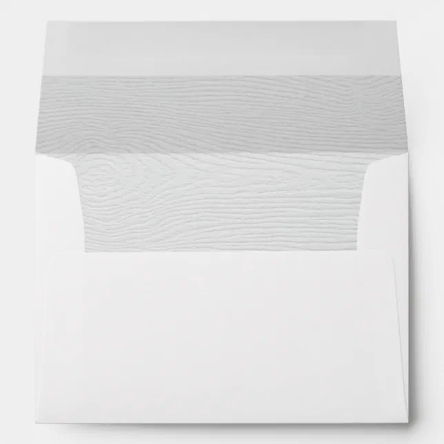 Faux wood embossed wedding invitation envelope | Zazzle