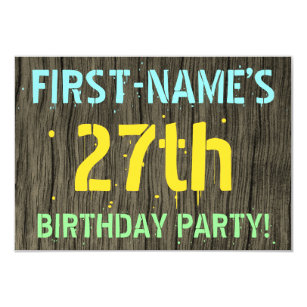 27th Birthday Invitations | Zazzle
