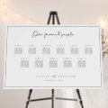Fave Seating Chart 11 Table Minimal Wedding Sign | Zazzle