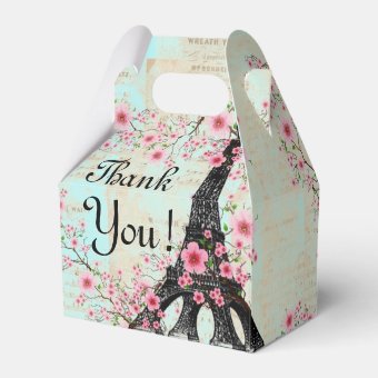 Favor Box Paris Eiffel Tower Aqua Blue | Zazzle