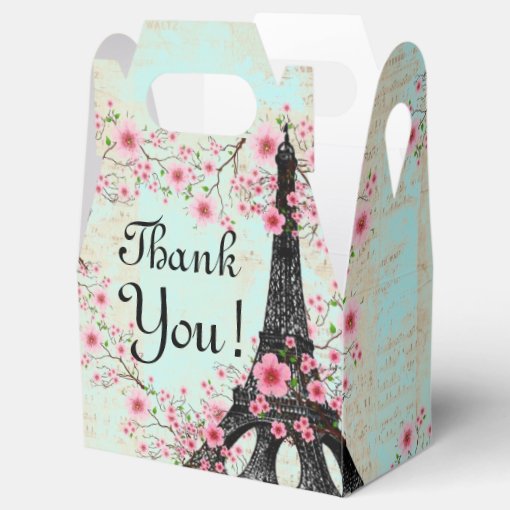 Favor Box Paris Eiffel Tower Aqua Blue | Zazzle