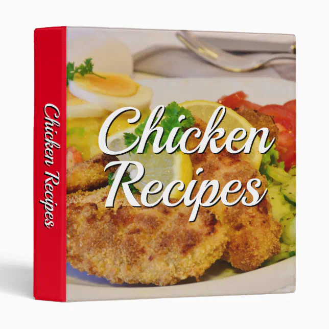 Favorite Chicken Recipes 3 Ring Binder | Zazzle