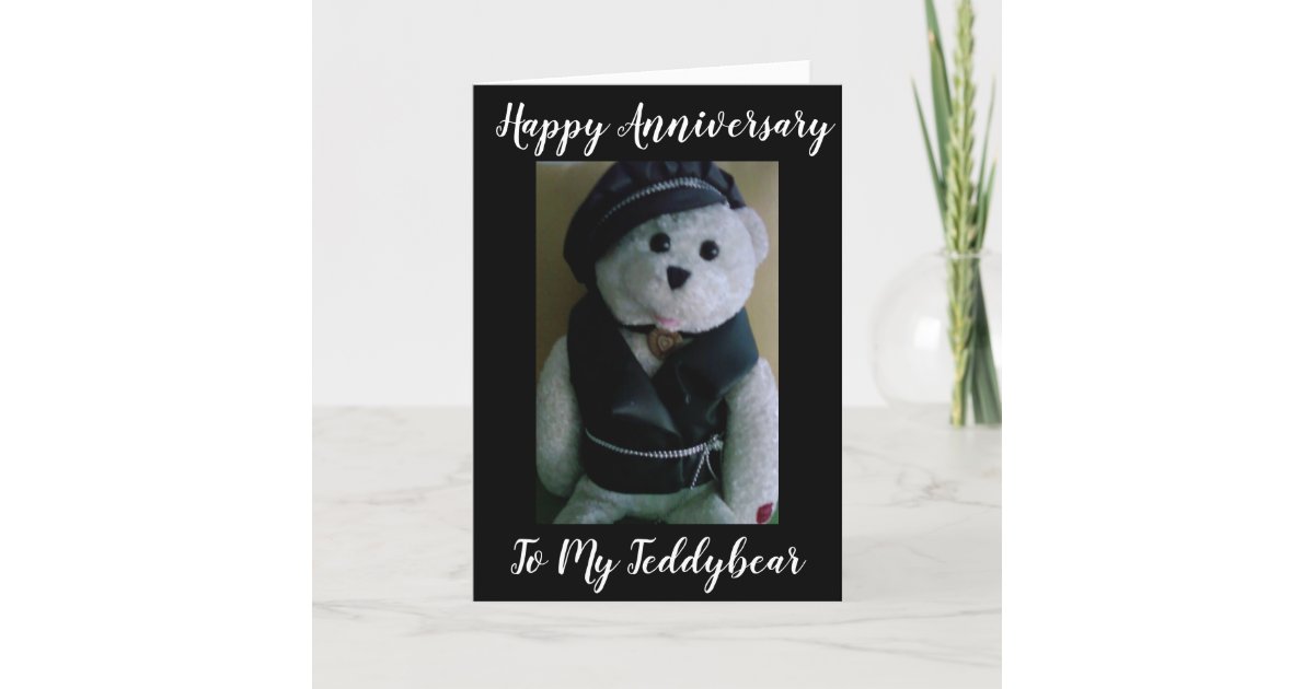 **FAVORITE CUDDLER & TEDDYBEAR** HAPPY ANNIVERSARY CARD | Zazzle