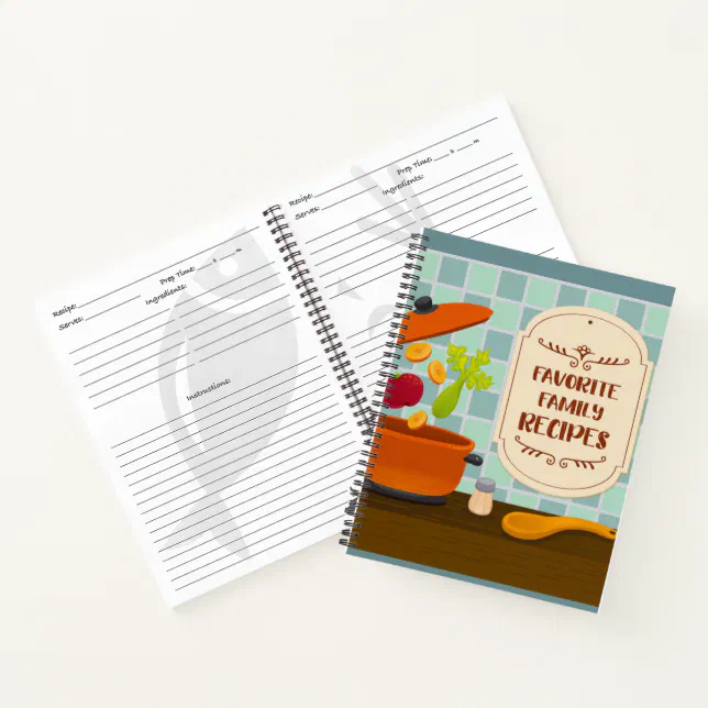 Favorite Family Recipes Notebook | Zazzle