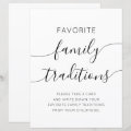 Favorite Family Tradition Baby Shower sign Game | Zazzle
