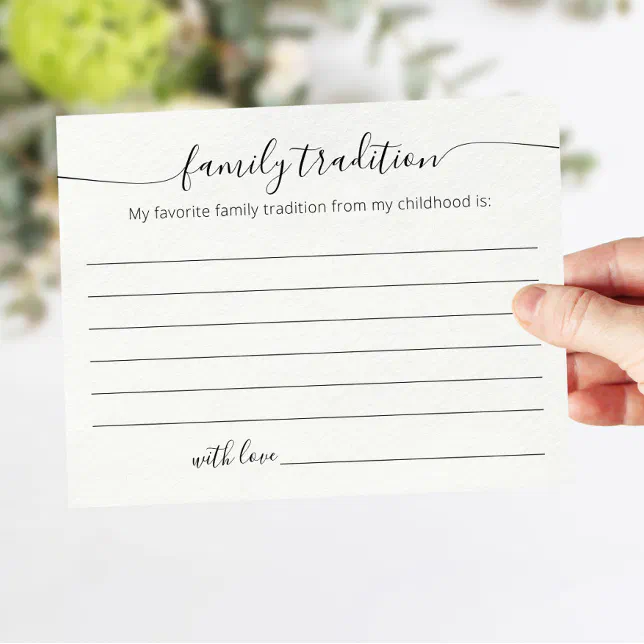 Favorite Family Tradition card Baby Shower party | Zazzle