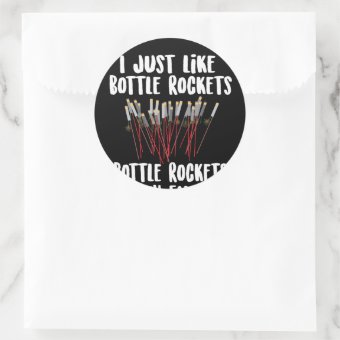 Favorite Fireworks Bottle Rockets Classic Round Sticker | Zazzle