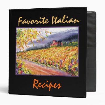 Favorite Italian Recipes - Binder | Zazzle