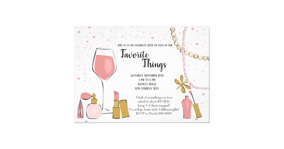 Favorite Things Party Invitation | Zazzle.com