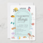 Favorite Things Party Invitation | Zazzle