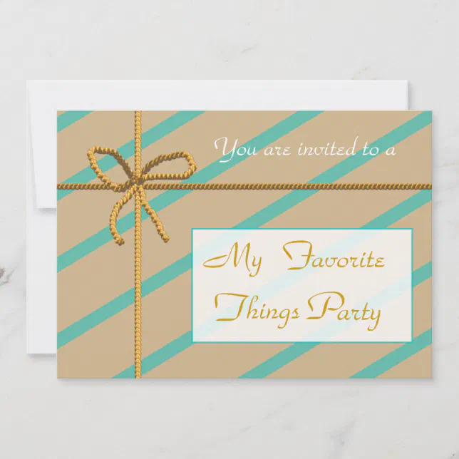 Favorite Things Party Invitation | Zazzle