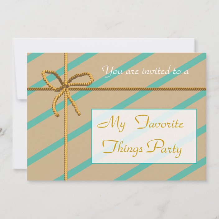 Favorite Things Party Invitation | Zazzle.com
