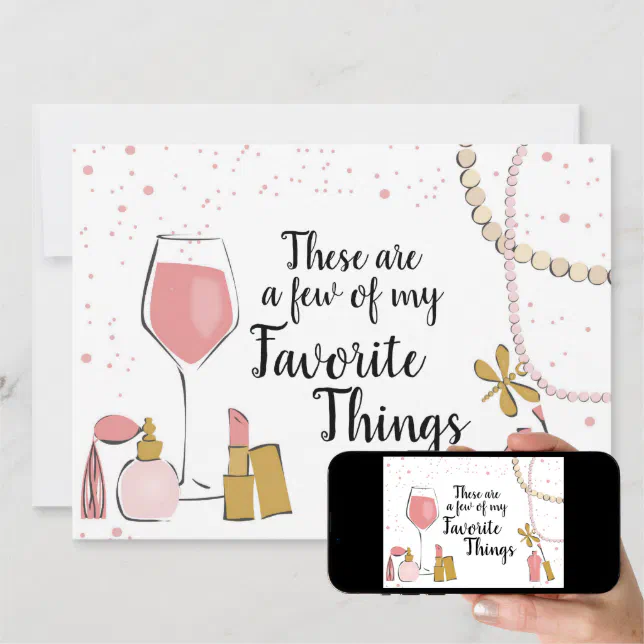 Favorite Things SIgn Invitation | Zazzle
