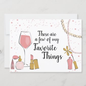 Favorite Things SIgn Invitation | Zazzle