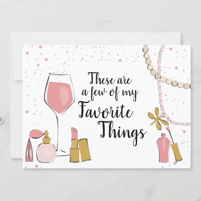 Favorite Things SIgn Invitation | Zazzle