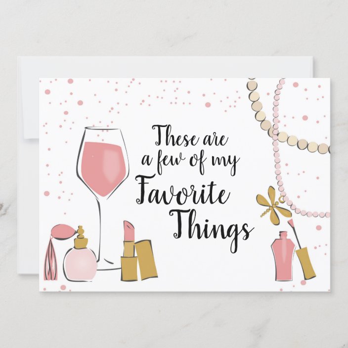 Favorite Things SIgn Invitation | Zazzle.com