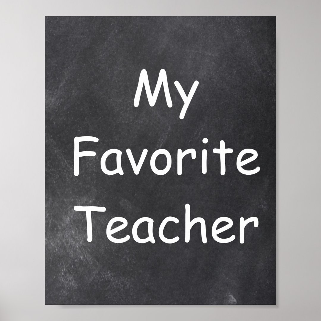 FavoriteTeacher Chalkboard Design Class Decoration | Zazzle