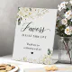 Favors Please Take One Gold Green White Floral Pedestal Sign | Zazzle