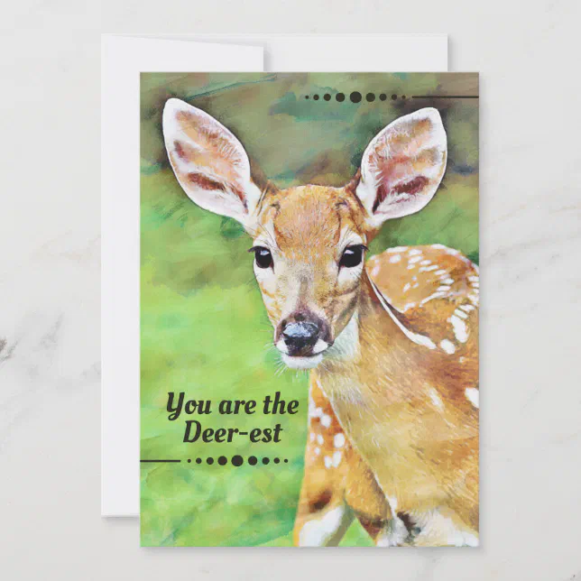 Fawn Baby Deer Dear Pun | Zazzle