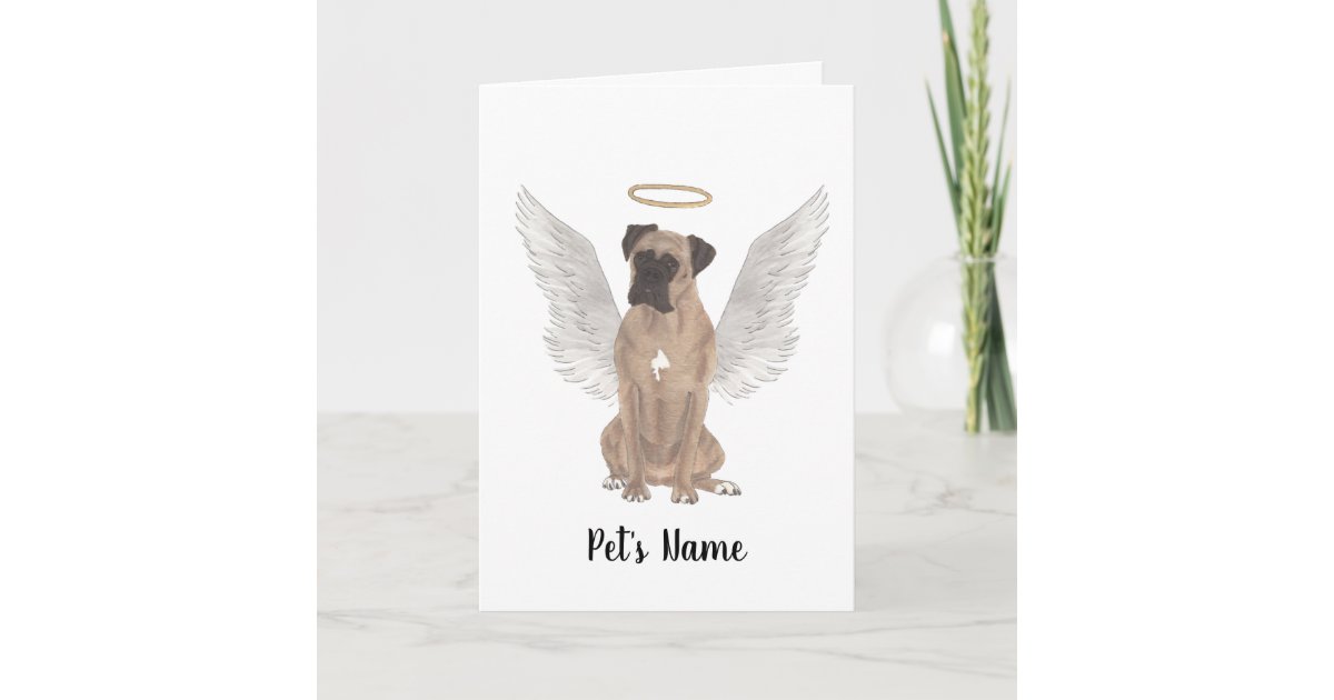 Fawn Masked Boxer Sympathy Memorial Card | Zazzle