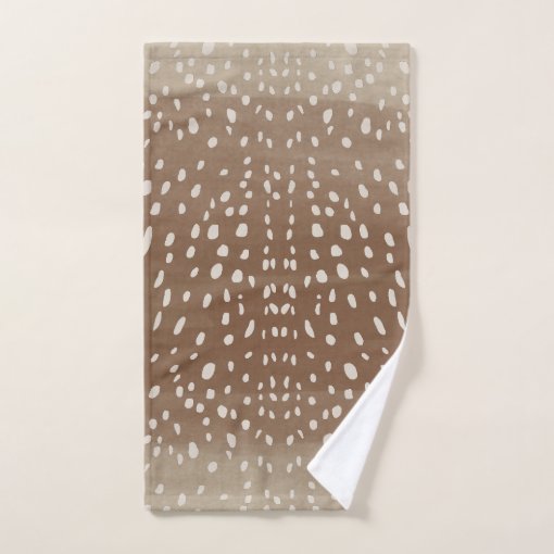 Fawn Spots Baby Deer Animal Print Pattern Bath Towel Set | Zazzle