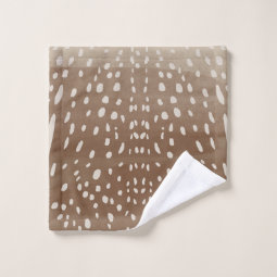 Fawn Spots Baby Deer Animal Print Pattern Bath Towel Set | Zazzle