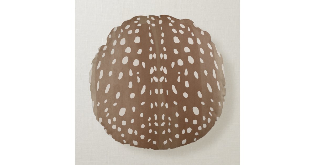 Fawn Spots Baby Deer Animal Print Pattern Round Pillow | Zazzle