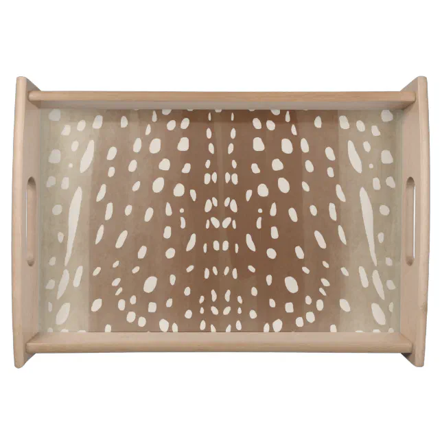 Fawn Spots Baby Deer Animal Print Pattern Serving Tray | Zazzle