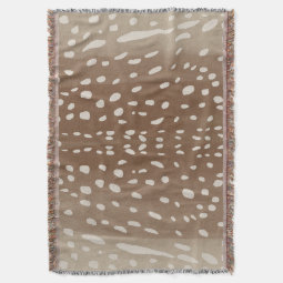 Fawn Spots Baby Deer Animal Print Pattern Throw Blanket | Zazzle