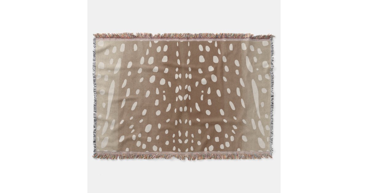 Fawn Spots Baby Deer Animal Print Pattern Throw Blanket | Zazzle