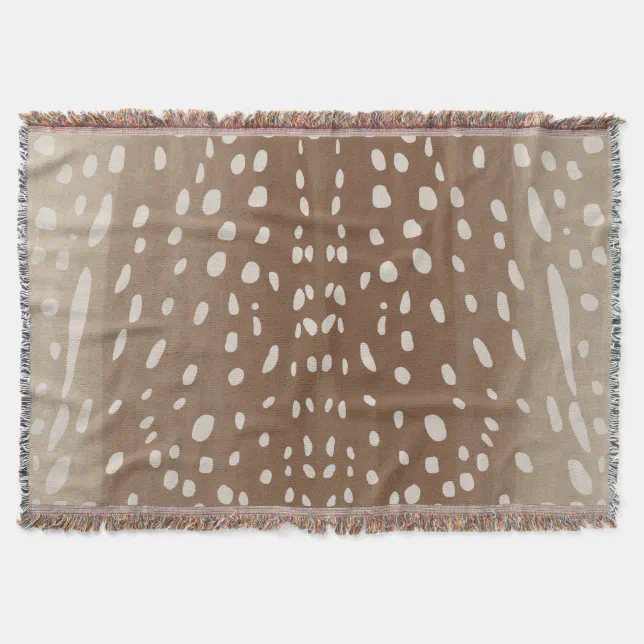 Fawn Spots Baby Deer Animal Print Pattern Throw Blanket | Zazzle