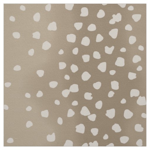 Fawn Spots Soft Brown Animal Pattern Fabric | Zazzle