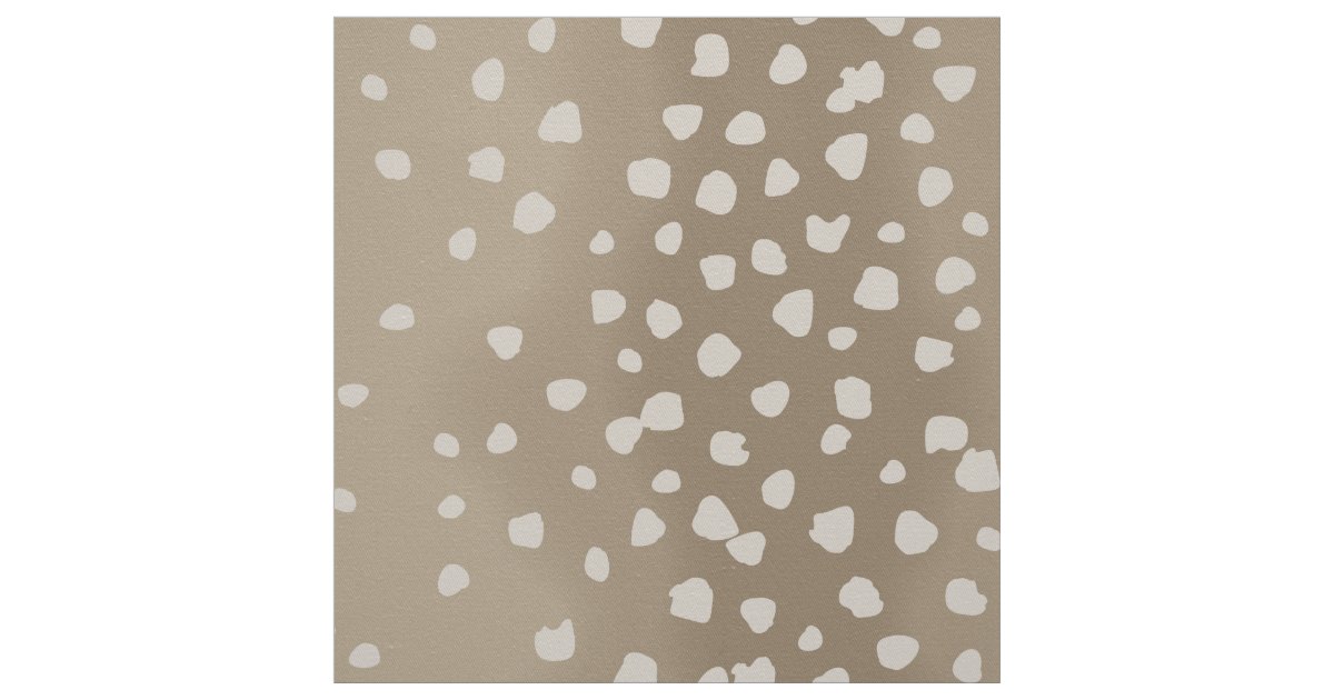 Fawn Spots Soft Brown Animal Pattern Fabric | Zazzle