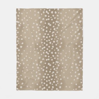 Fawn Spots Soft Brown Animal Pattern Fleece Blanket | Zazzle