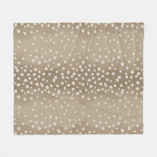 Fawn Spots Soft Brown Animal Pattern Fleece Blanket | Zazzle