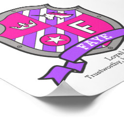 Faye name meaning unicorn princess letter F Poster | Zazzle