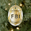 FBI Badge Ceramic Ornament | Zazzle