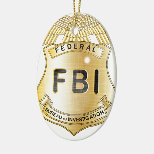 FBI Badge Ceramic Ornament | Zazzle