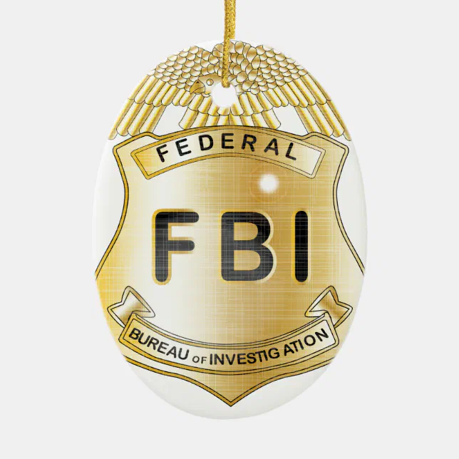 FBI Badge Ceramic Ornament | Zazzle