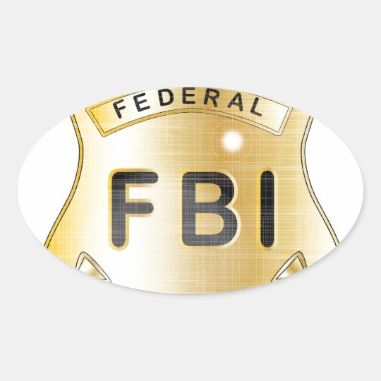FBI Badge Oval Sticker | Zazzle.com
