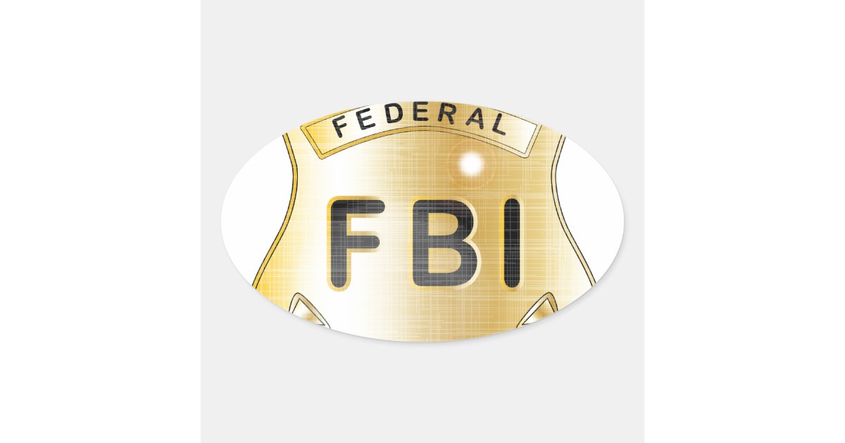 FBI Badge Oval Sticker | Zazzle