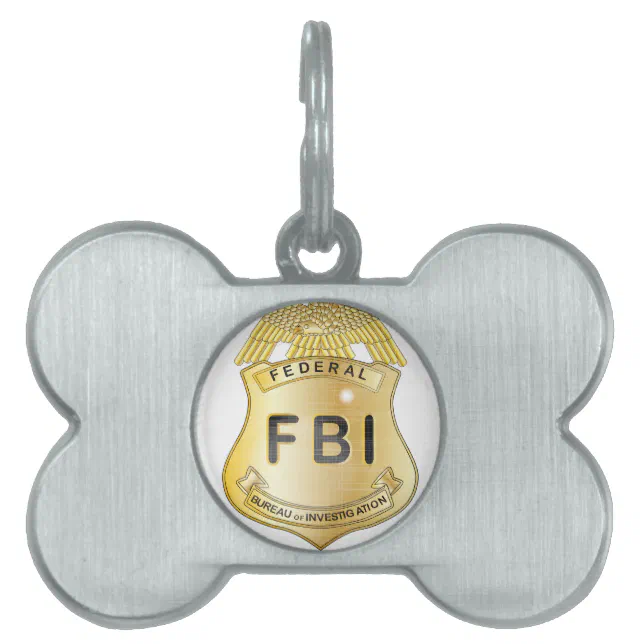 FBI Badge Pet ID Tag | Zazzle