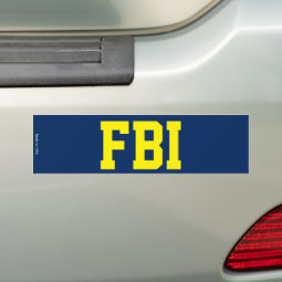 FBI Bumper Sticker | Zazzle