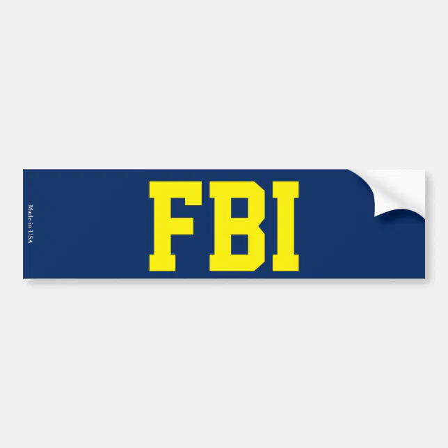 FBI Bumper Sticker | Zazzle