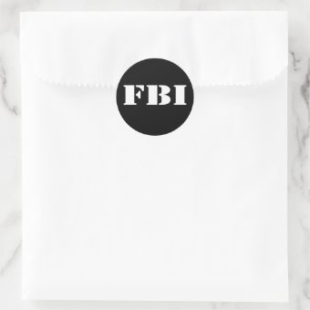 FBI CLASSIC ROUND STICKER | Zazzle