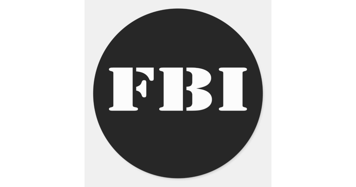 FBI CLASSIC ROUND STICKER | Zazzle