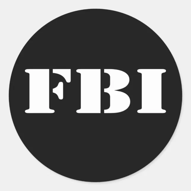 FBI CLASSIC ROUND STICKER | Zazzle