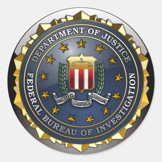 FBI Emblem Classic Round Sticker | Zazzle.com