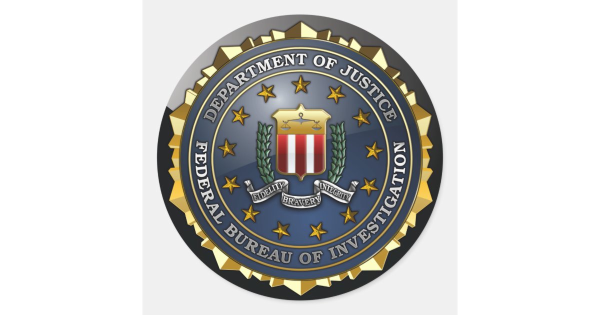 FBI Emblem Classic Round Sticker | Zazzle